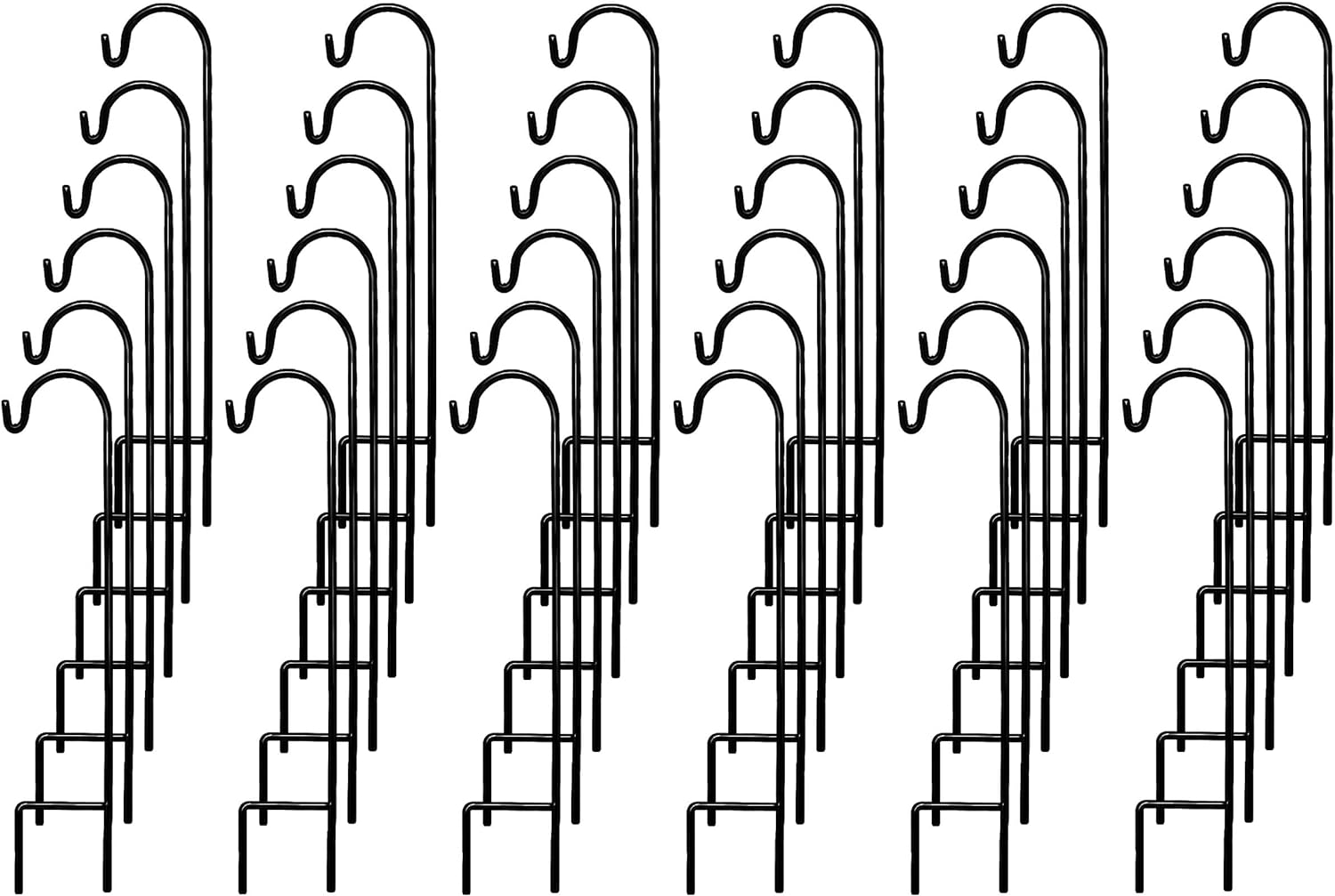 Ashman 35 in. Black Steel Shepard's Hooks (36-Pack) – Ashman Online