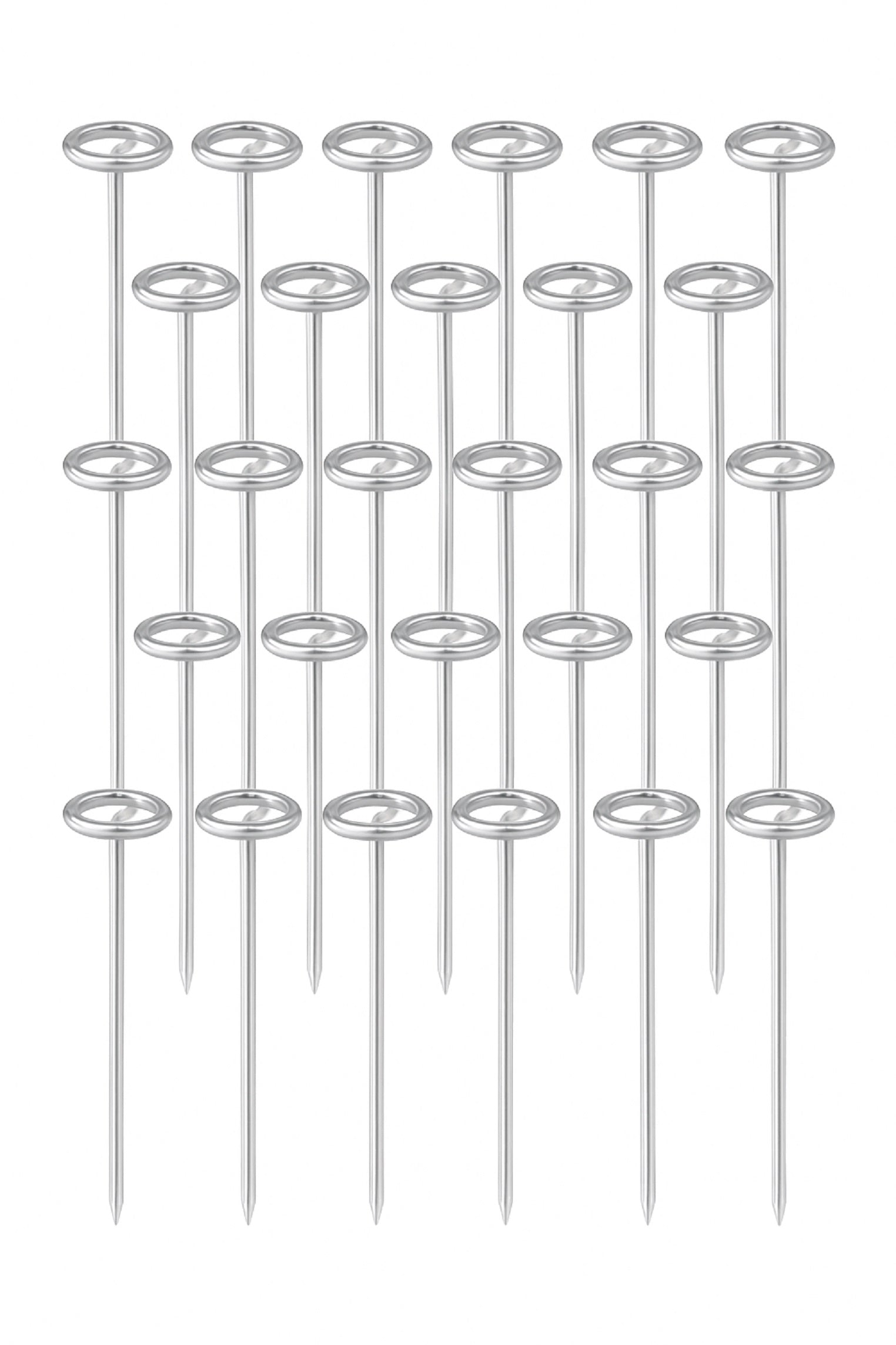Ashman 6-inch Circle Top Pins-Landscape Staples (Galvanized)-(50 Pins ...